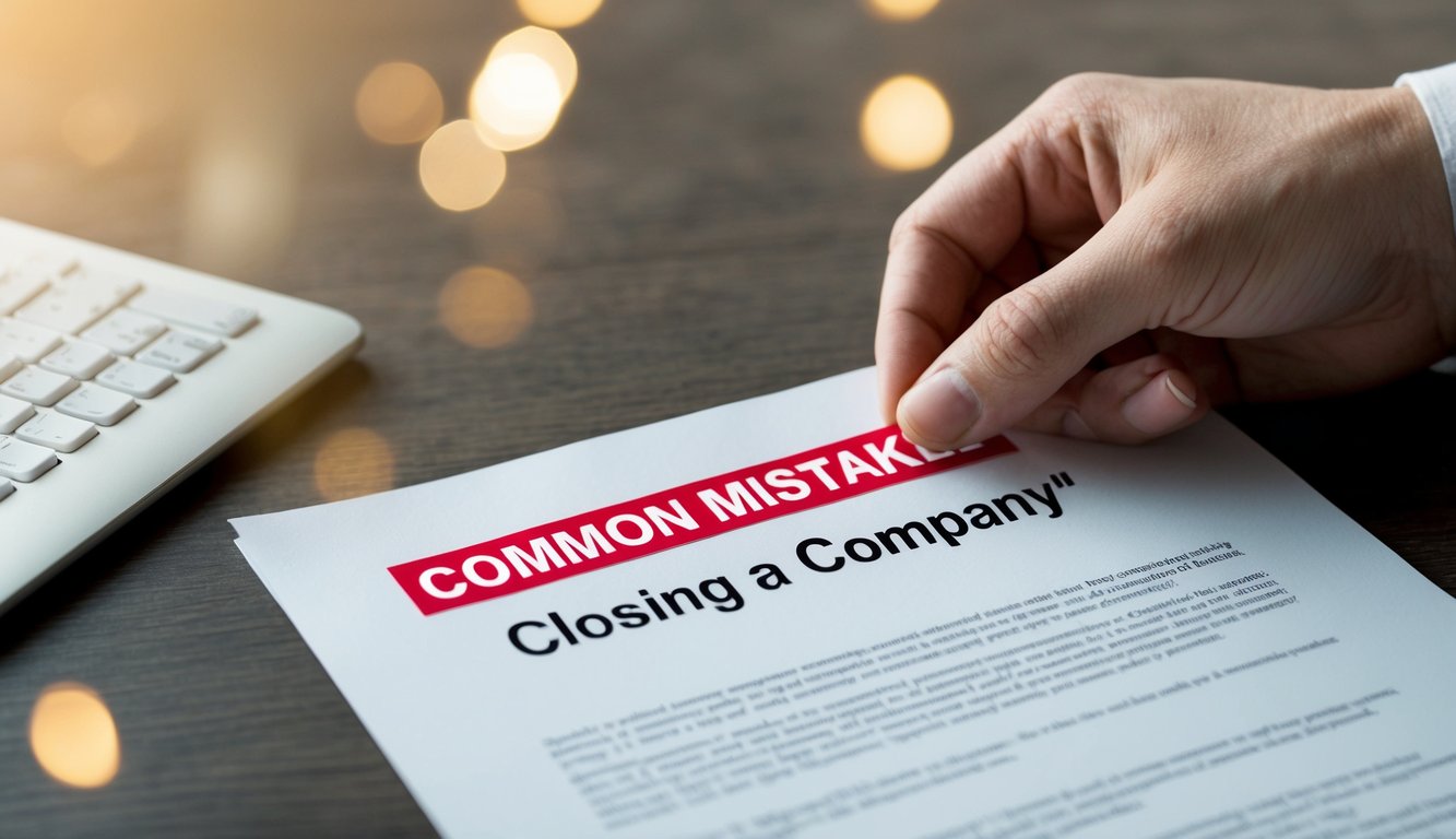 Common Mistakes when Closing a UK Limited Company